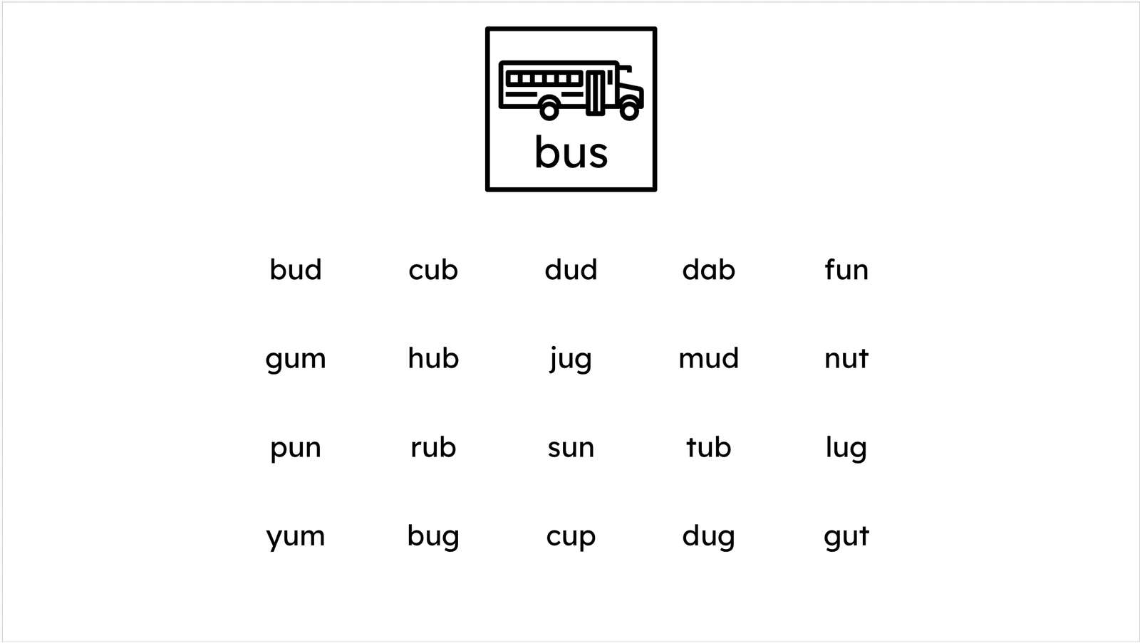 Orton-Gillingham Printable Phonics Lesson: CVC short /u/ Words ...