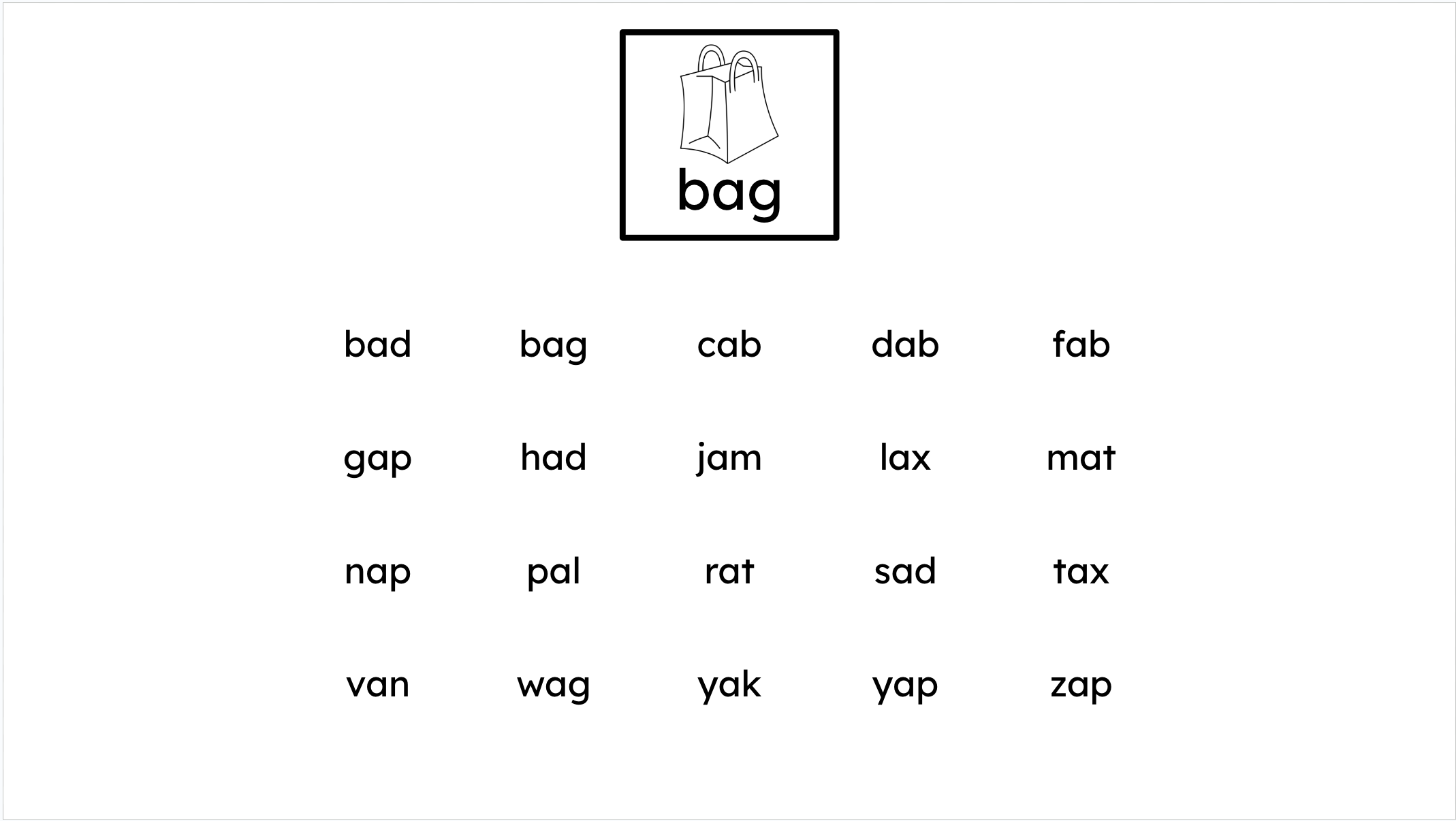 Orton-Gillingham Printable Phonics Lesson: CVC short /a/ Words ...